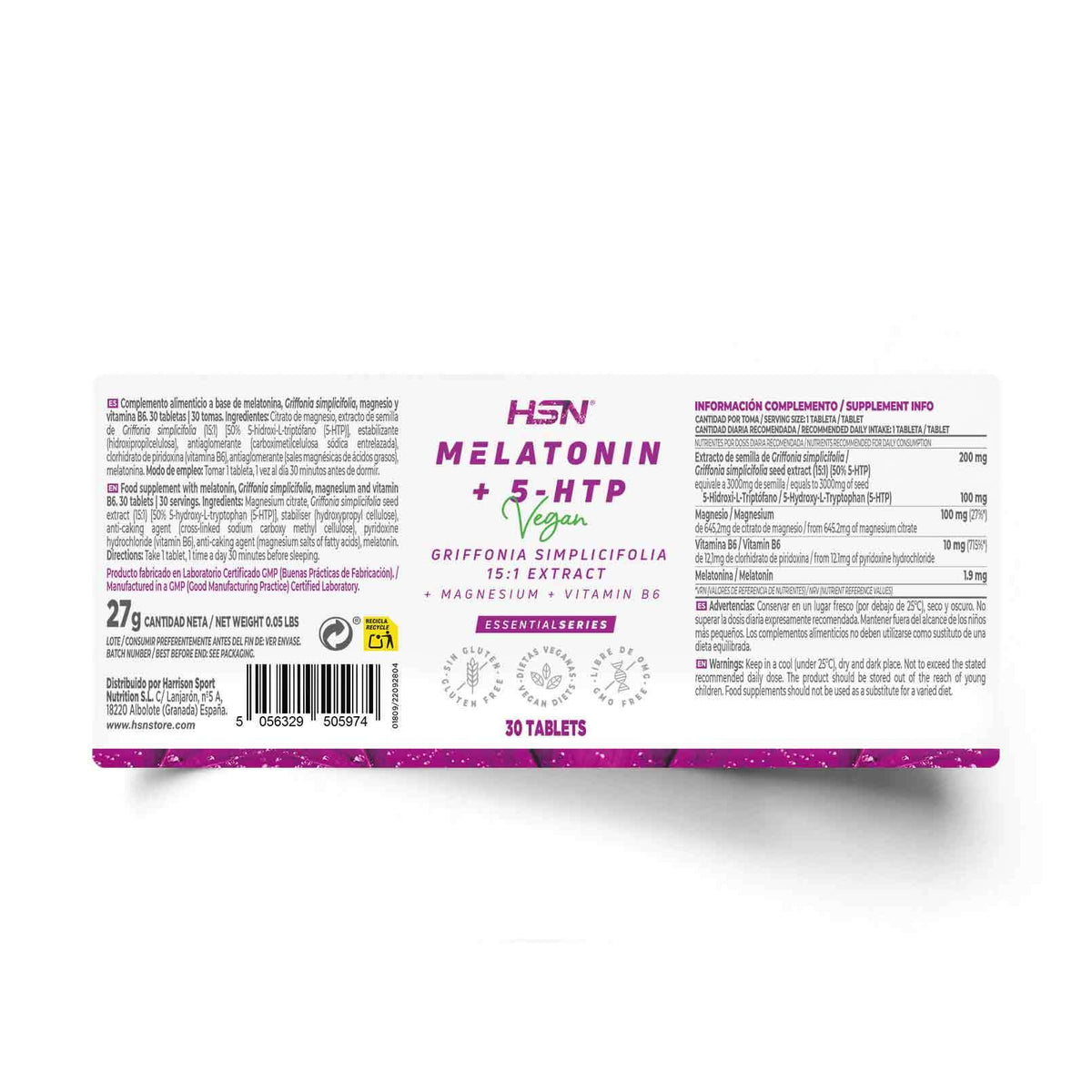 Melatonin + 5-HTP, 1.9mg/100mg, 30 Tablets – Blissful