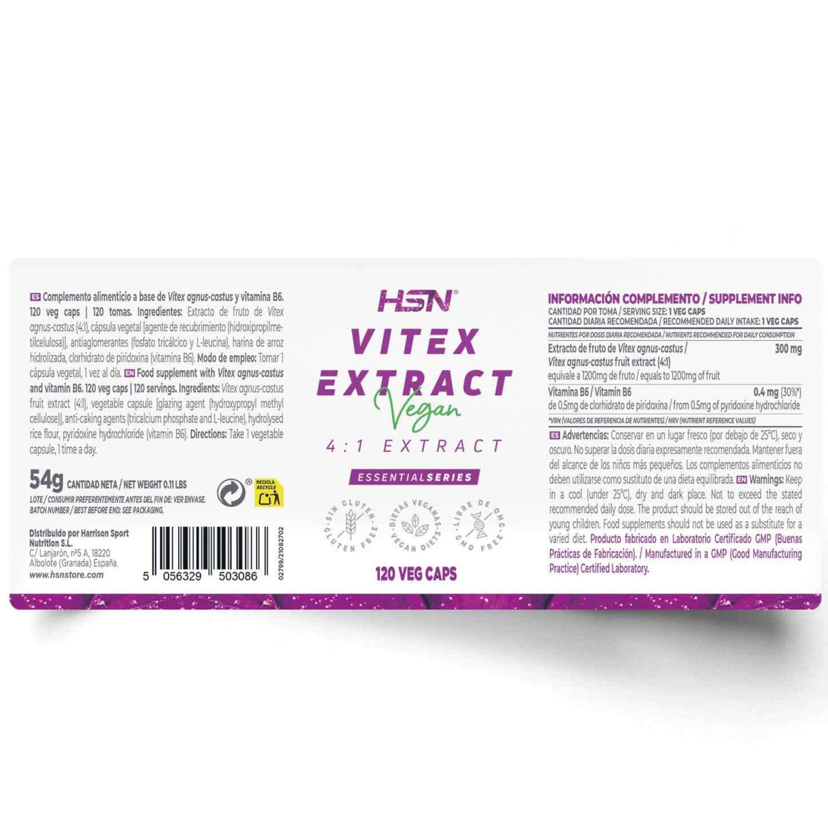 Vitex Extract (4:1), 300MG, 120 Veg Capsules – Blissful